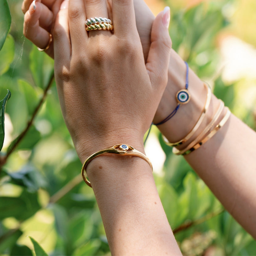 Evil Eye Bracelet - I Am Supported and Protected - Statement Bracelet ...