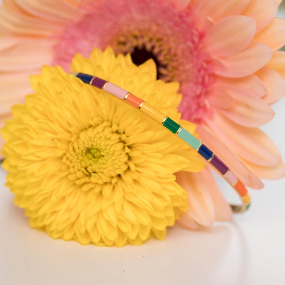 Live Life In Full Color - Statement Bracelet by Mantra® Jewelry