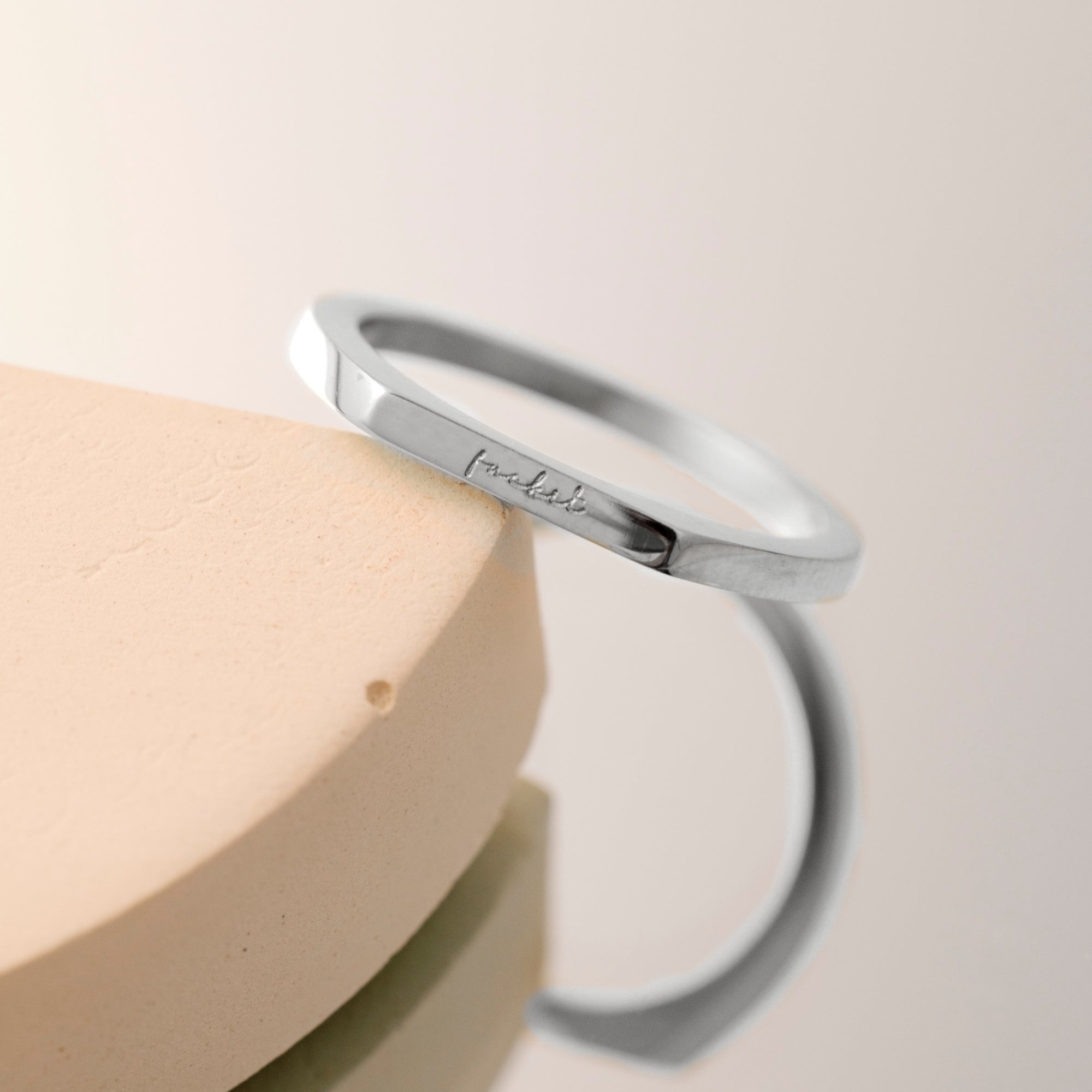 F It Ring – Statement Jewelry in Sterling Silver or Gold | Bold Minimalist Design – Mantra®