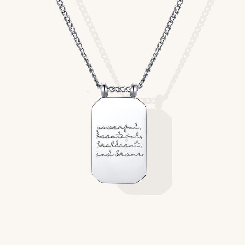 Powerful, Beautiful, Brilliant, and Brave - Necklace - Note to Self ...